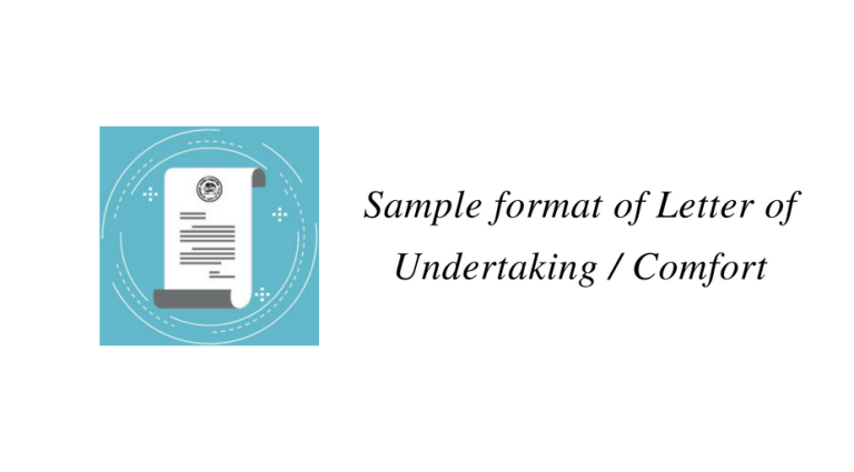 Sample format of Letter of Undertaking / Comfort (LOU / LOC) | Buyer's ...